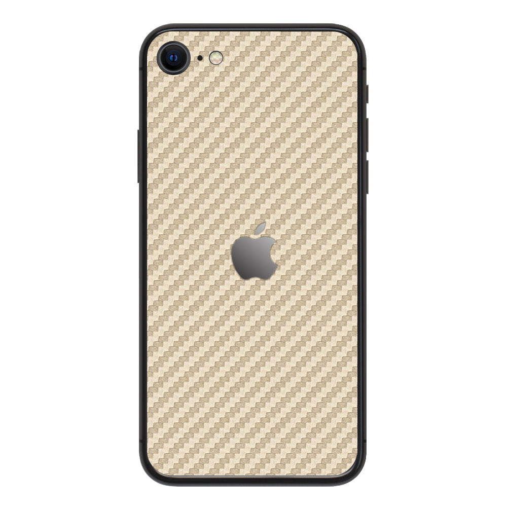 スキンシール iPhoneSE 第2世代 第3世代 ゴールドカーボン 背面カバー – wraplus